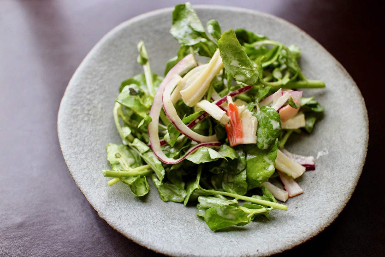 Watercress Salad with Wasabi Dressing